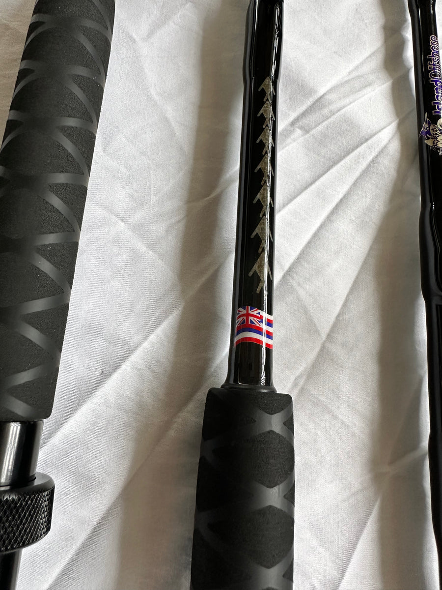 80 class Rods Hawaiian Blackout Stubbie Rods – island Offshore Big Game ...